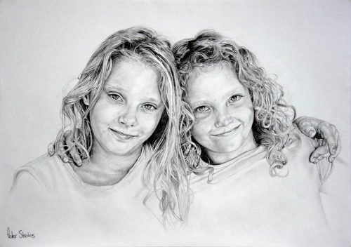 Graphite portrait by artist Peter Strobos